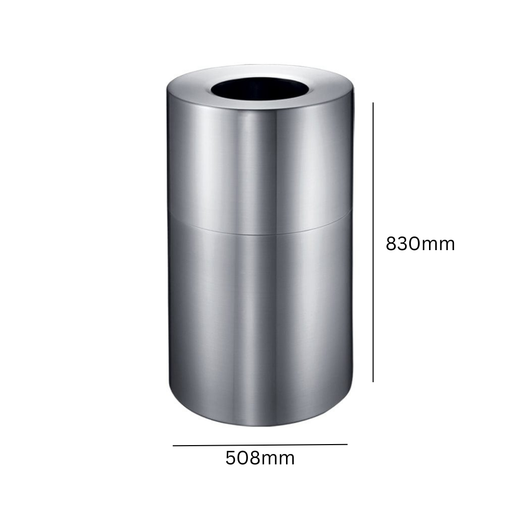 Large Aluminium Litter Bin - 130 Litre