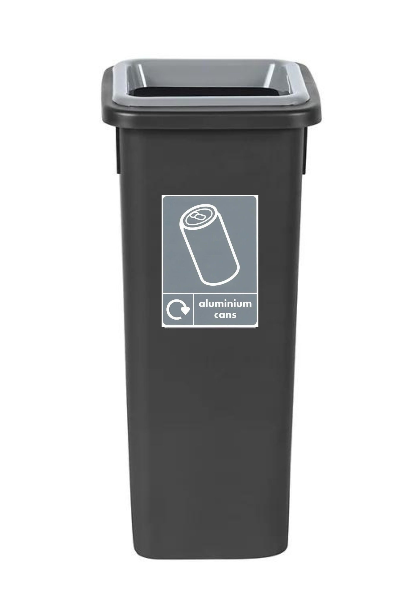 Freestanding Colour Coded Recycling Bin in Black - Available in 3 Size