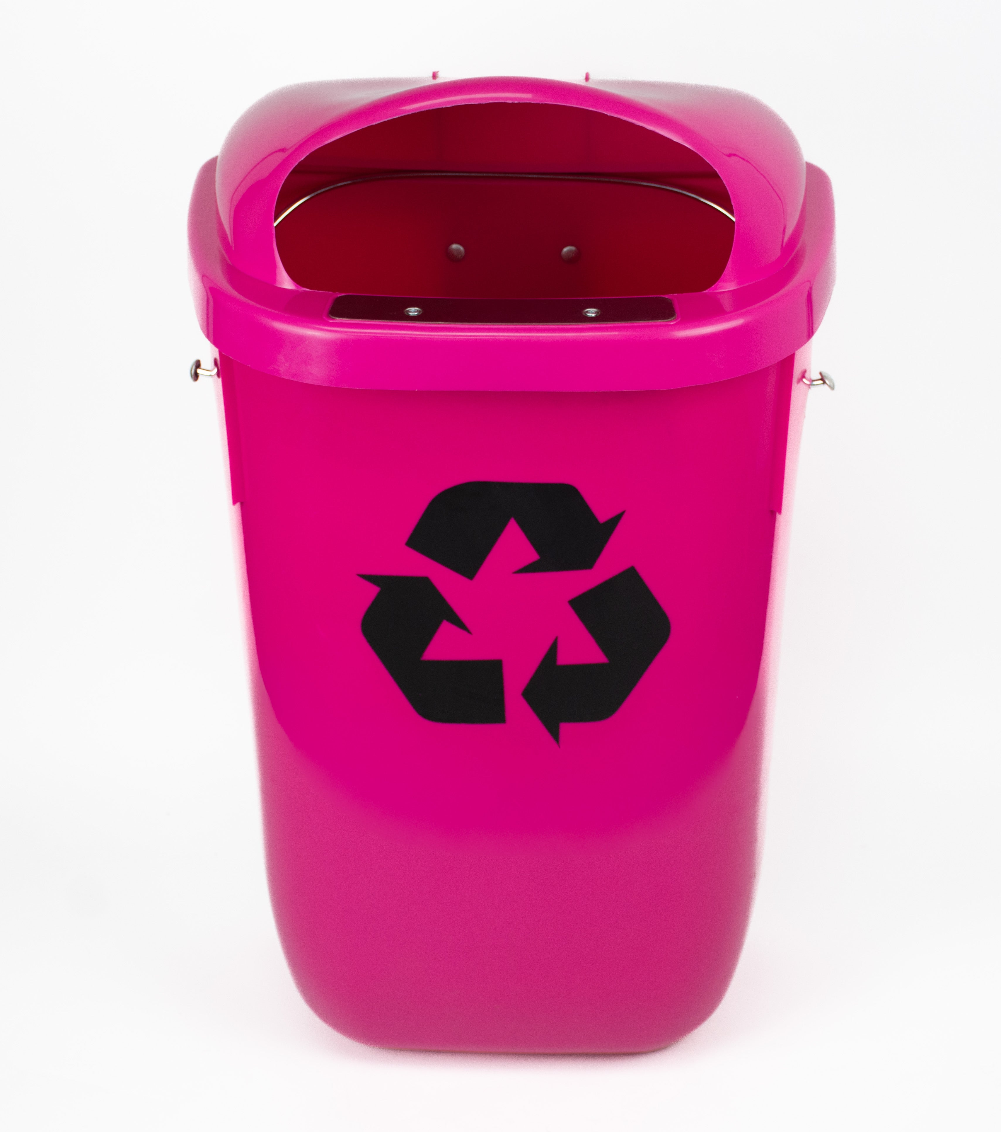 Wall Mounted Pink Waste Bin 50L