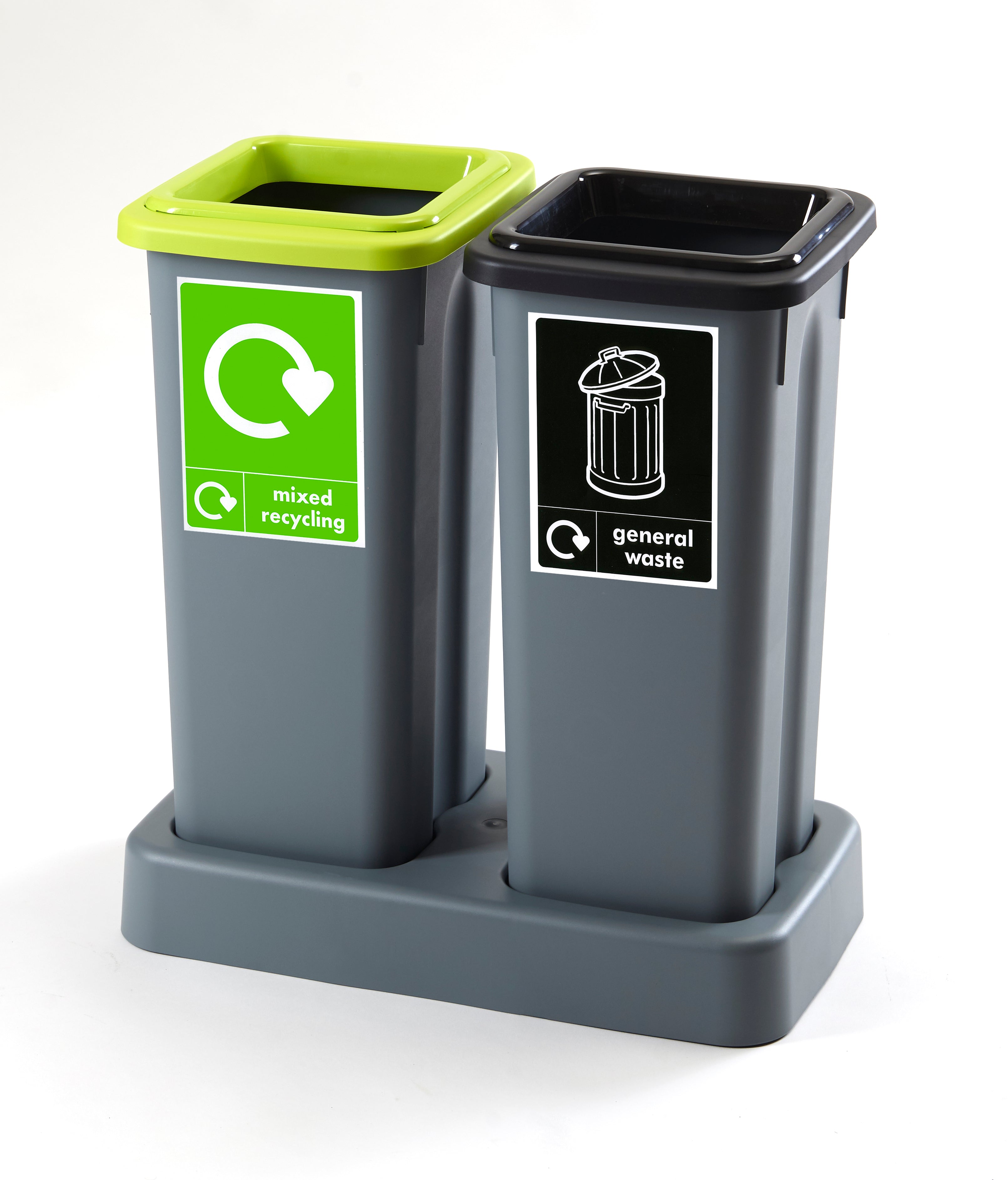 Mini Fitbin Recycling Station - 2 x 20 Litre Complete with Tray