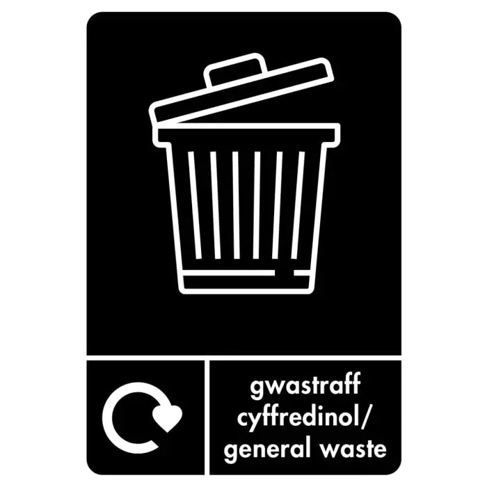 A5 Bilingual General Waste Sticker