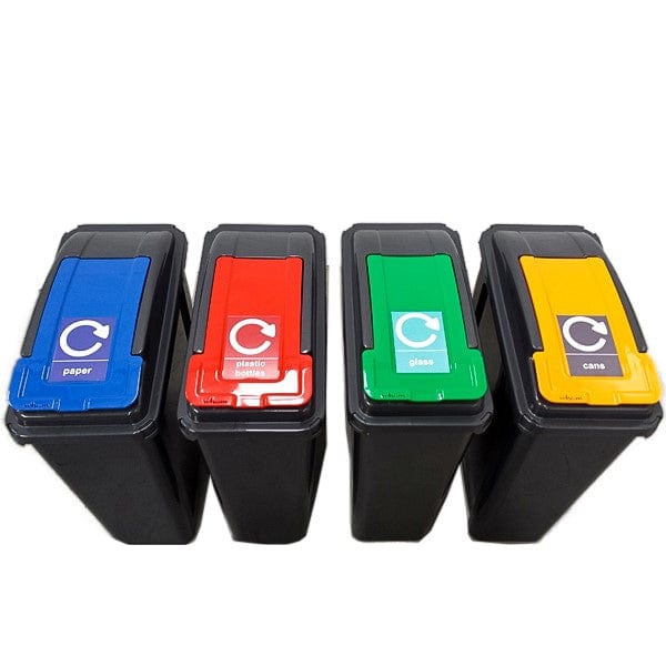 Value 25 Litre Recycling Bin with Coloured Lid