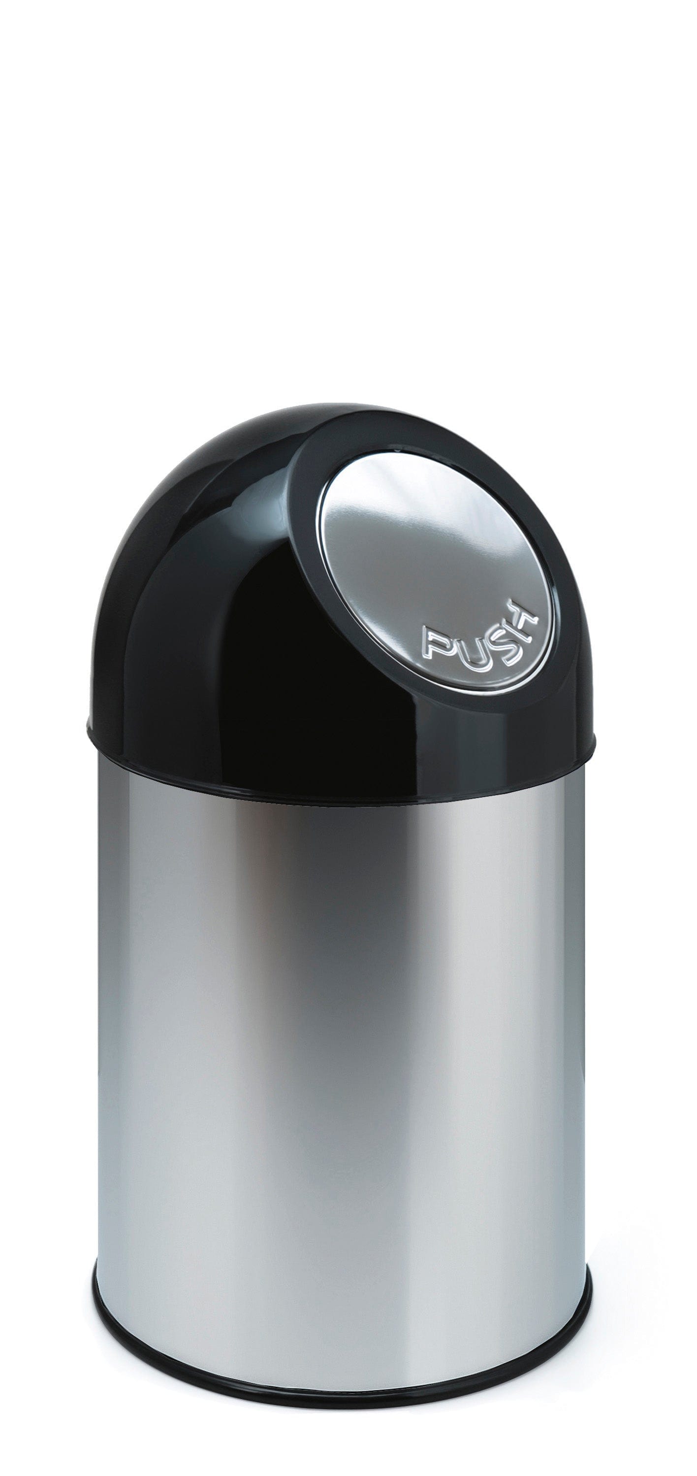 Stainless Steel Conical Push Bin with Liner | 30 Litre