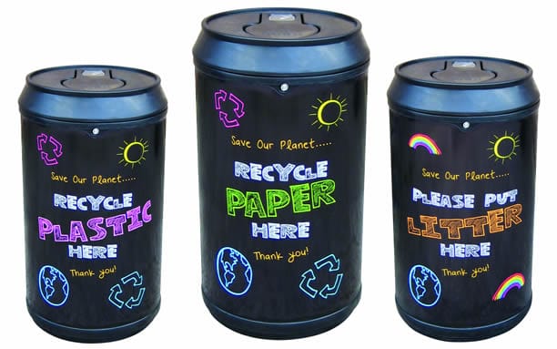 Novelty Blackboard Recycling Bin | Made for School Recycling
