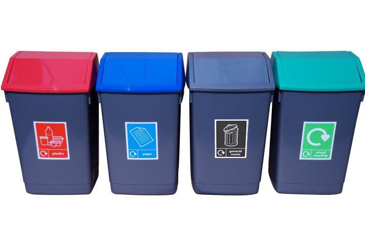 Swing Bin with Recycling Pictogram | 60 Litre